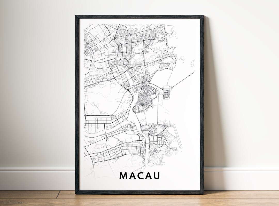 Macau Map Print Macau Map Poster Instant Download Macau Printable Map ...