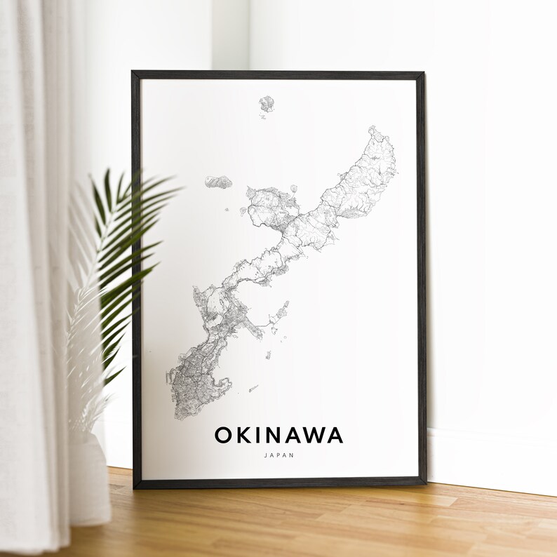 Okinawa Map Print Okinawa Map Poster Download Printable Okinawa Map ...