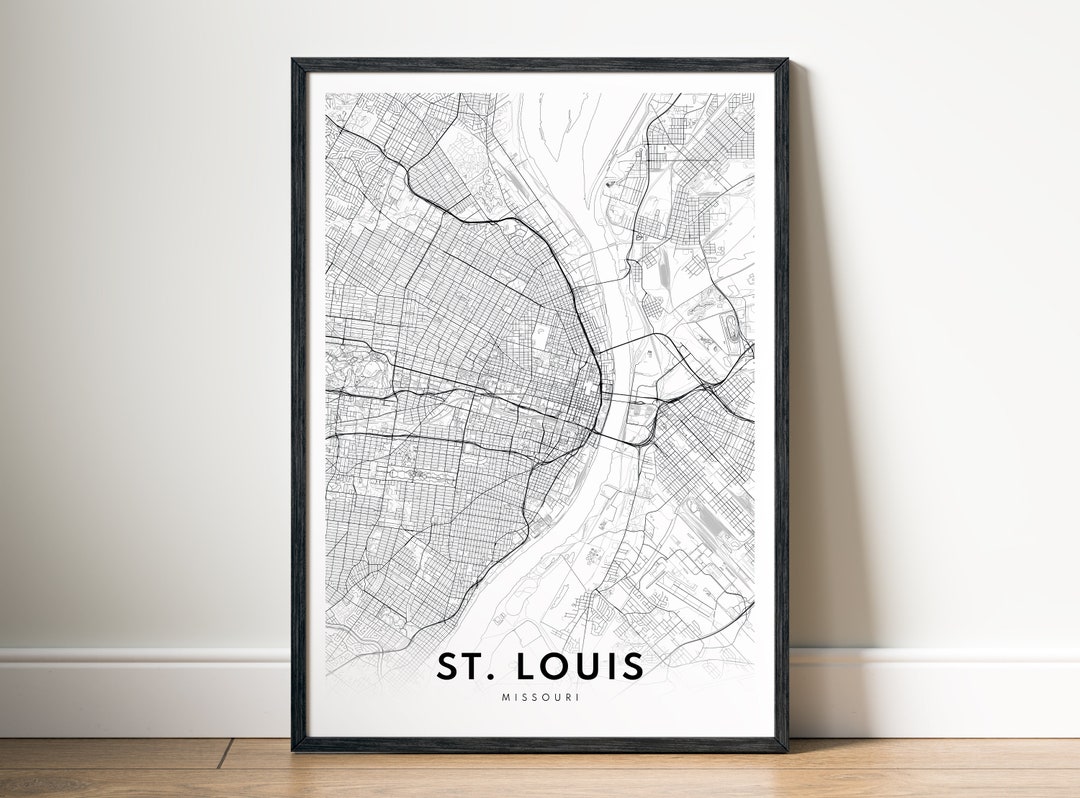 Instant Download St Louis Missouri Map Print St Louis Poster Digital ...