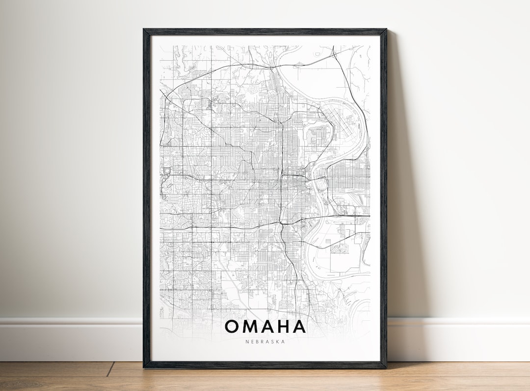 Printable Omaha Map Print Omaha Nebraska Map Poster Omaha Instant Download Digital Map Omaha ...