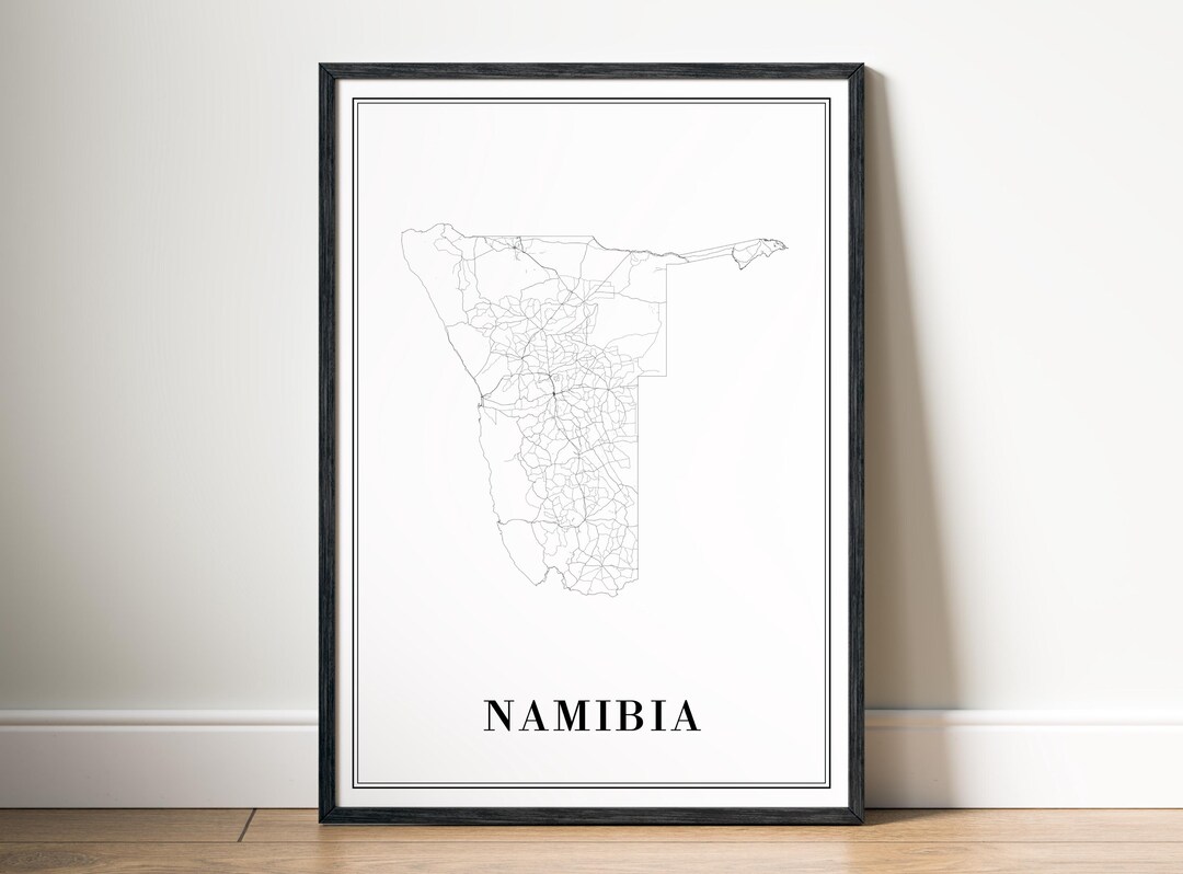 Namibia Map Print Namibia Country Map Poster Download Namibia Printable ...
