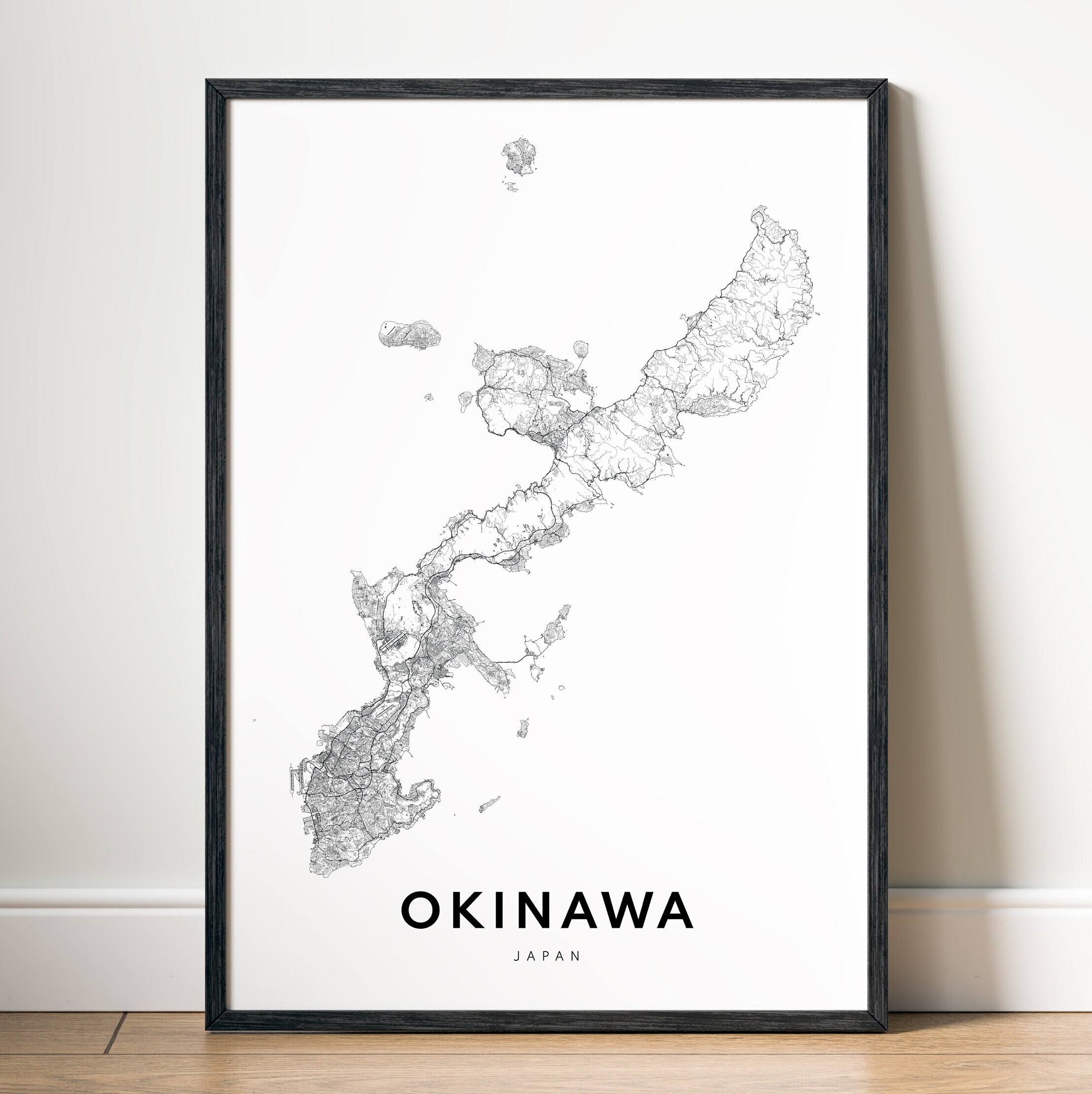 Okinawa Map Print Okinawa Map Poster Download Printable Okinawa Map ...