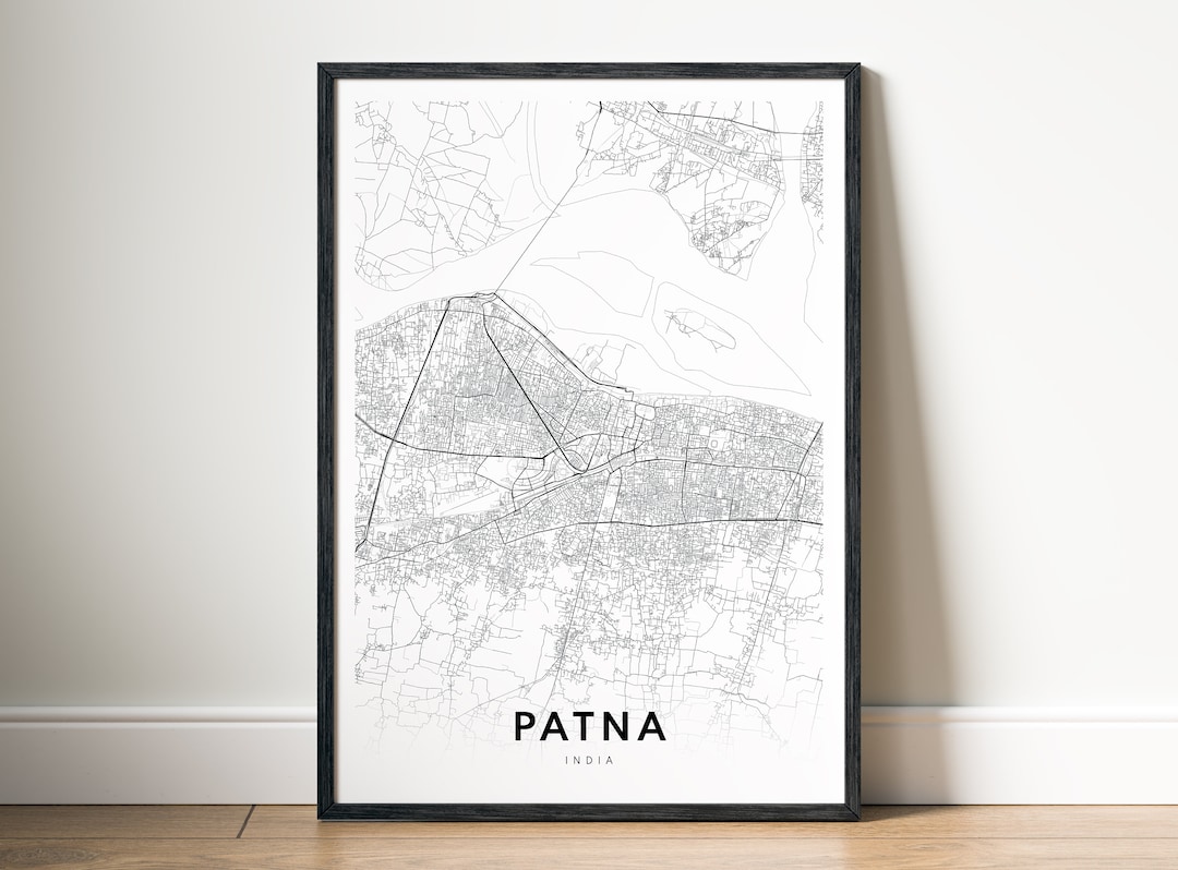 Patna Map Print Patna India Map Poster Download Patna India Printable ...
