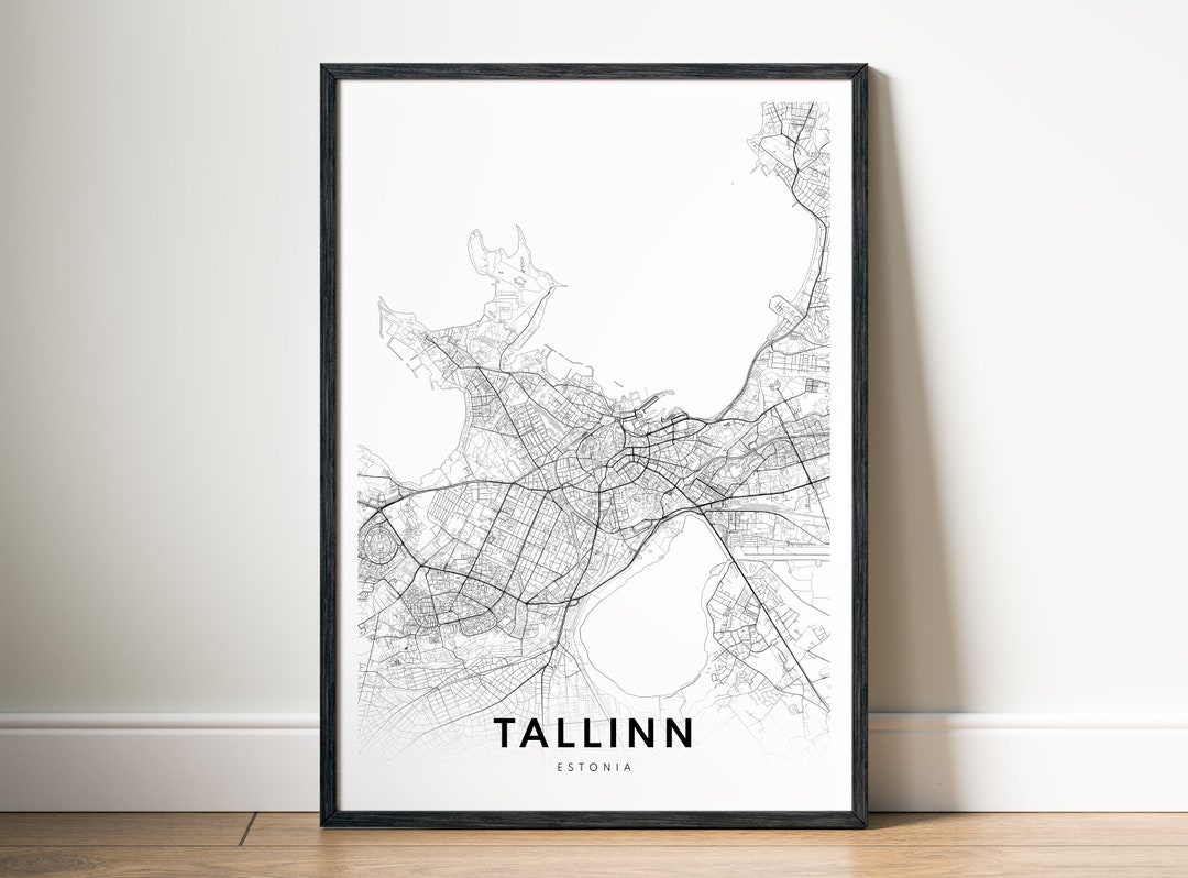 Instant Download Tallinn Estonia Map Print Tallinn Map Poster Digital ...