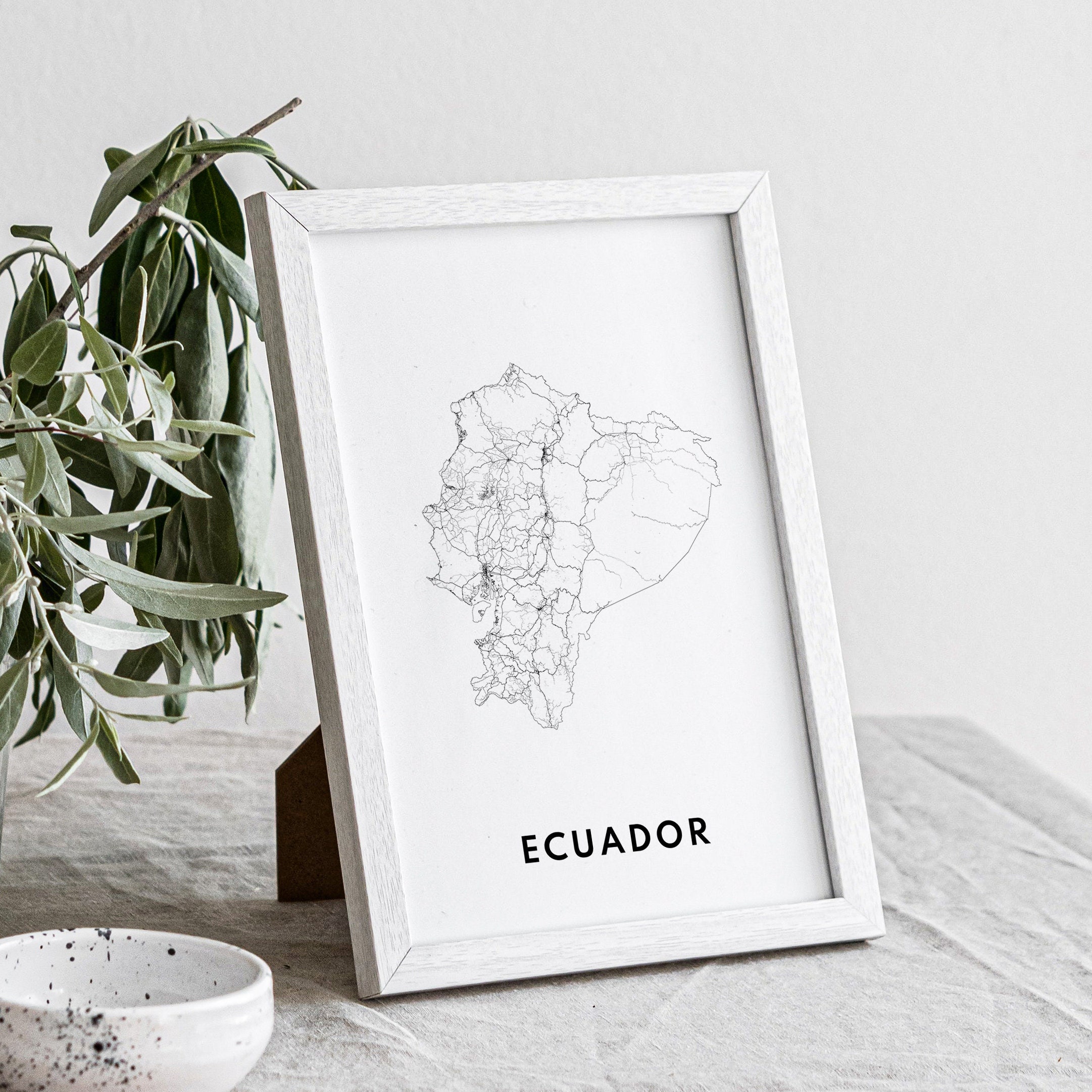 Instant Download Ecuador Map Print Ecuador Poster Digital Map Ecuador ...