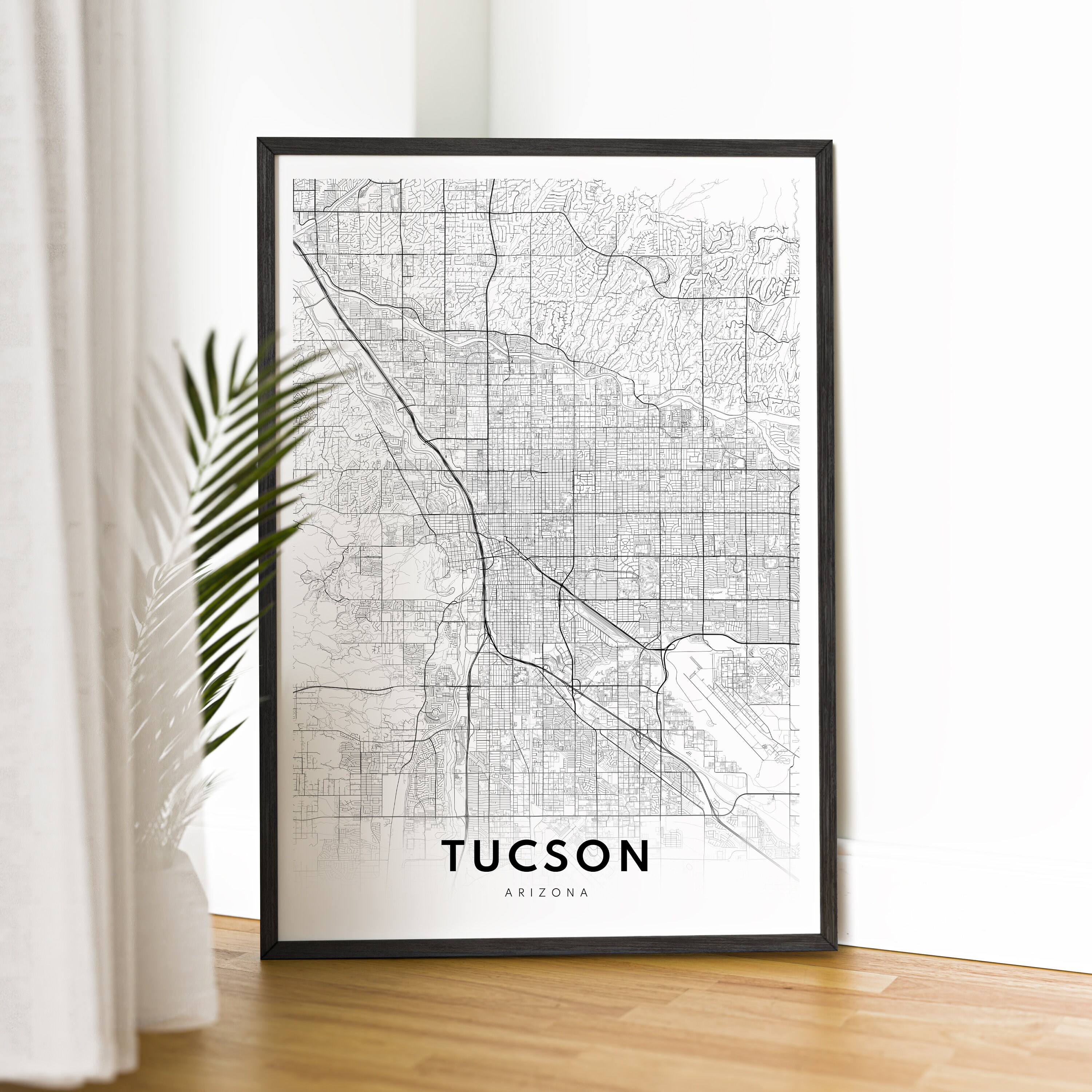 Tucson Arizona Map Print Tucson Poster Digital Map Tucson Printable ...