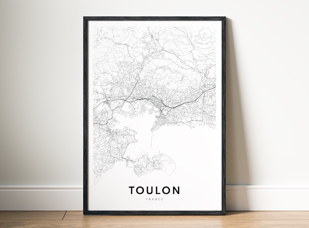 Toulon France Map Print Instant Download Toulon Map Poster Digital Map ...