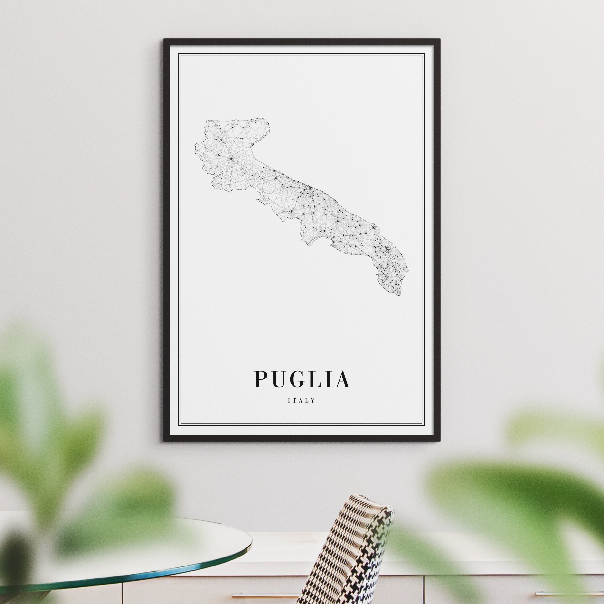 Instant Download Puglia Map Print Puglia Italy Map Poster - Etsy
