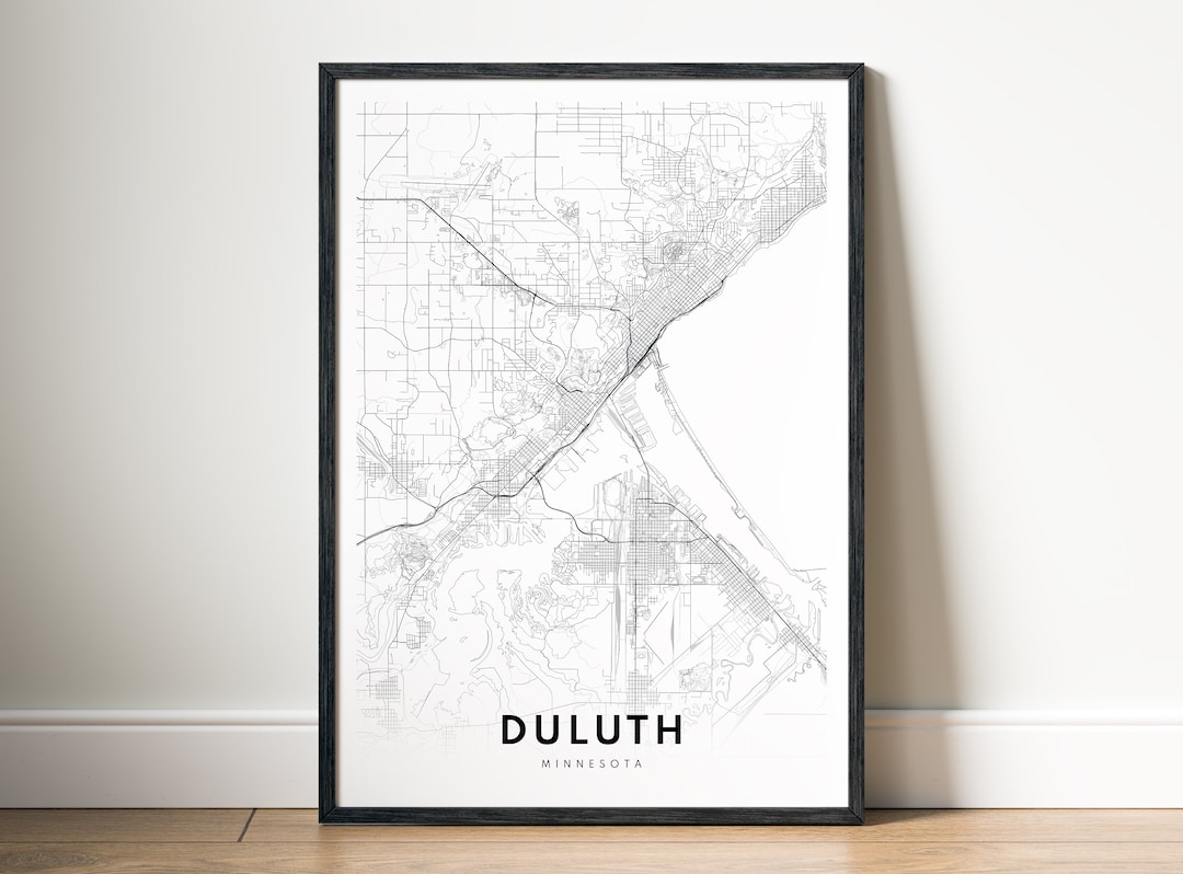 Duluth Map Print Duluth Minnesota Map Poster Download Duluth Printable ...