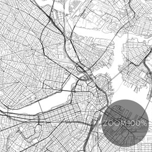 Boston Map Print Boston Map Poster Download Printable Modern Boston Map ...