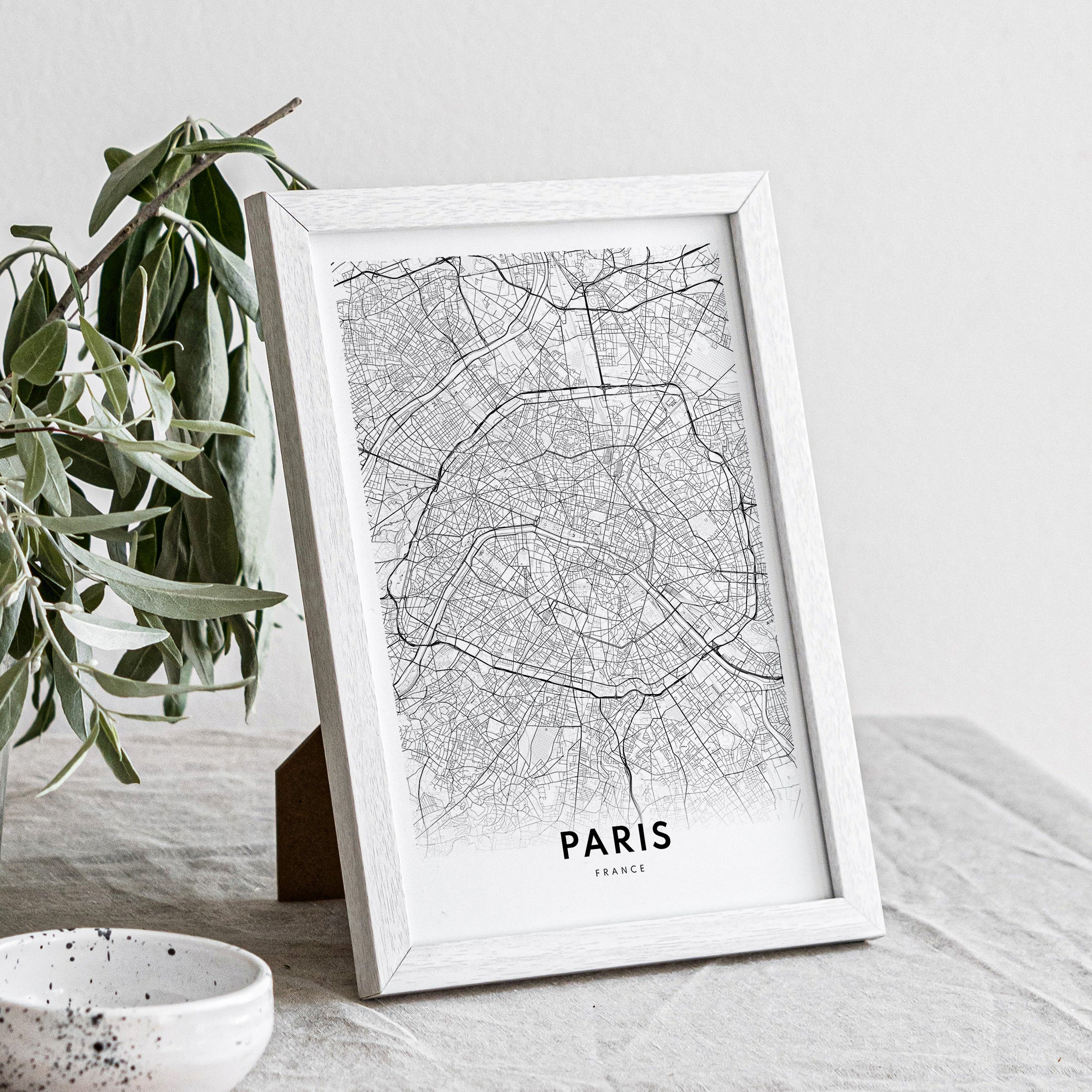 Paris Map Print Paris Map Poster Download Printable Paris - Etsy