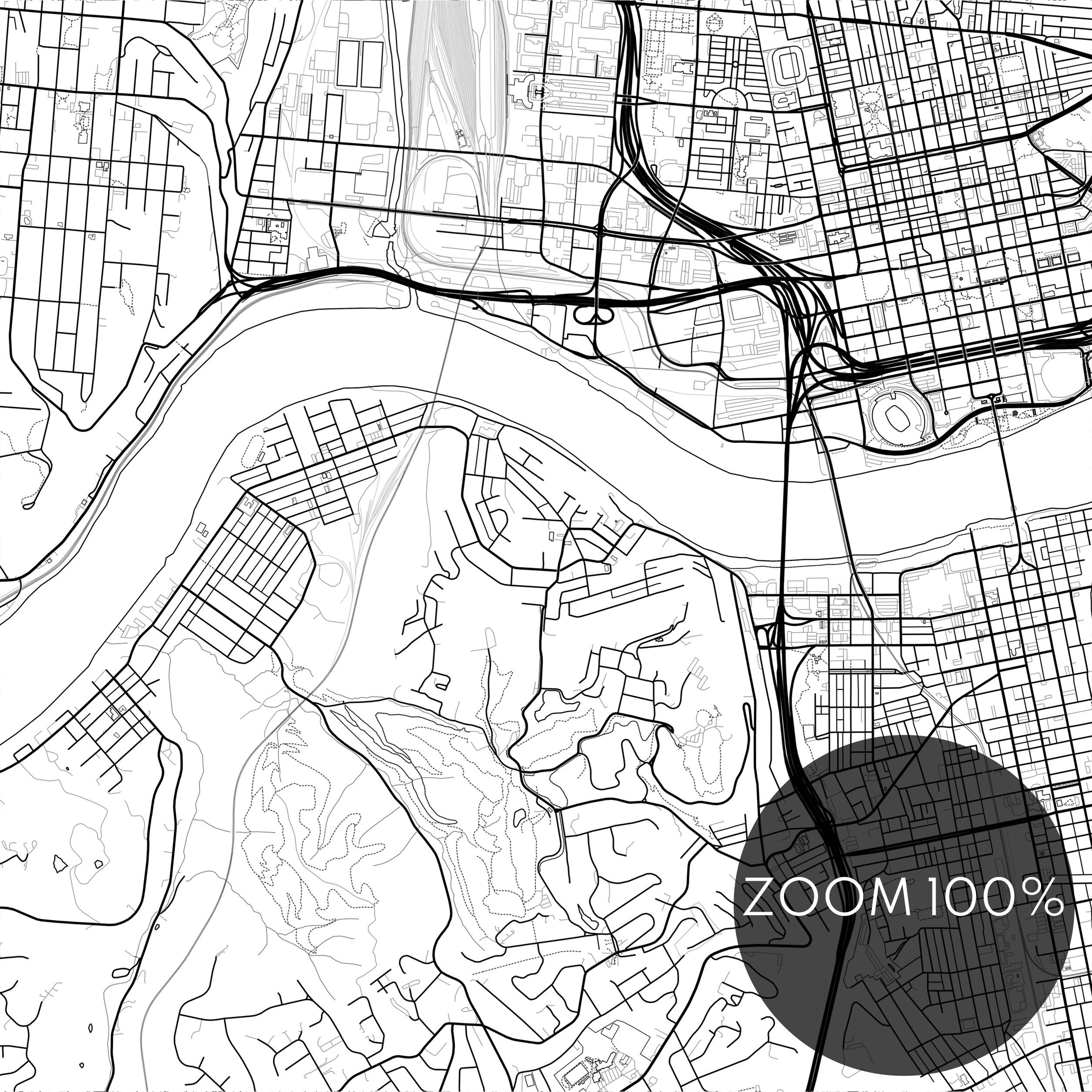Cincinnati Map Print Cincinnati Ohio Map Poster Download - Etsy