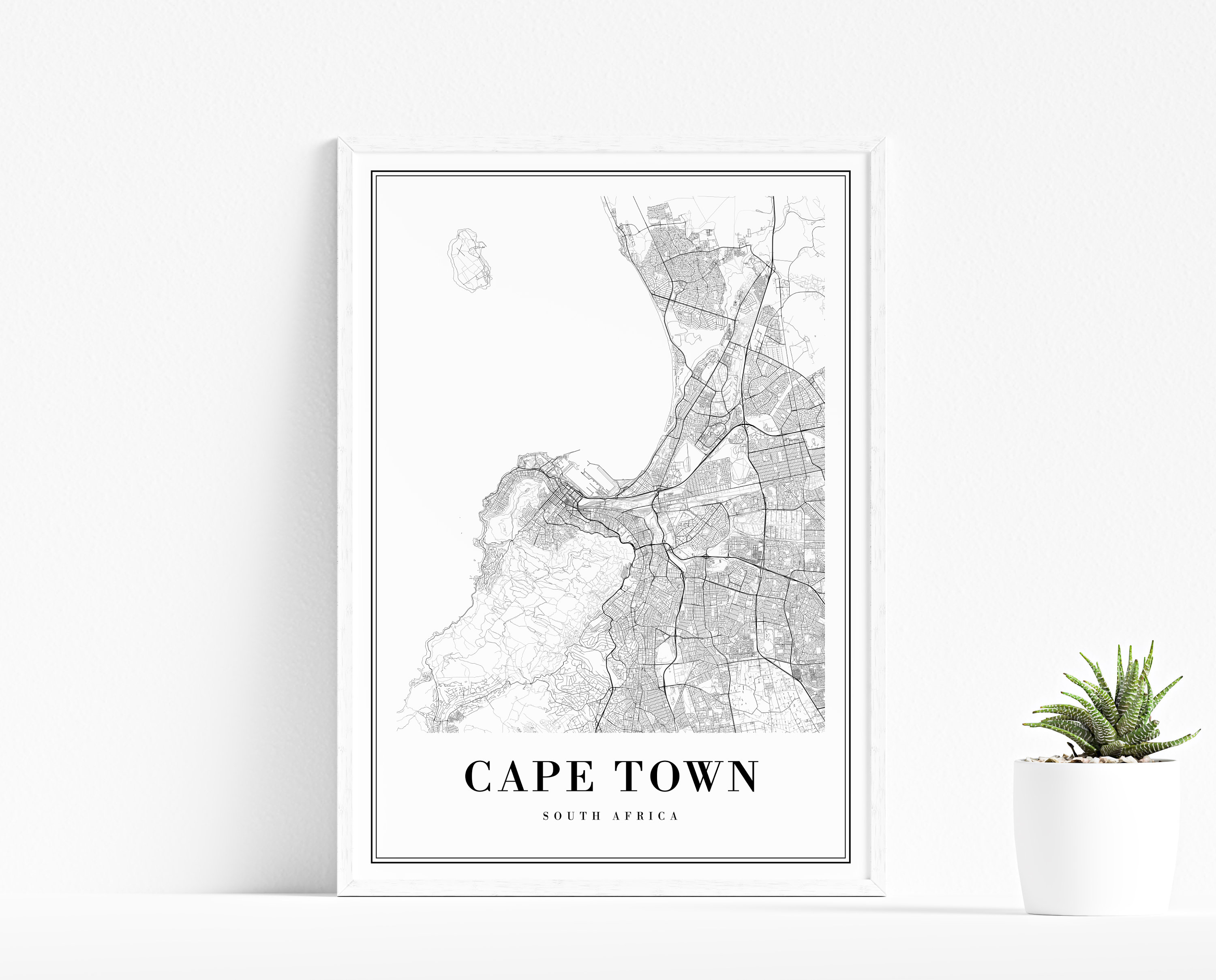 Cape Town Map Print Cape Town Map Poster Download Printable Cape Town ...