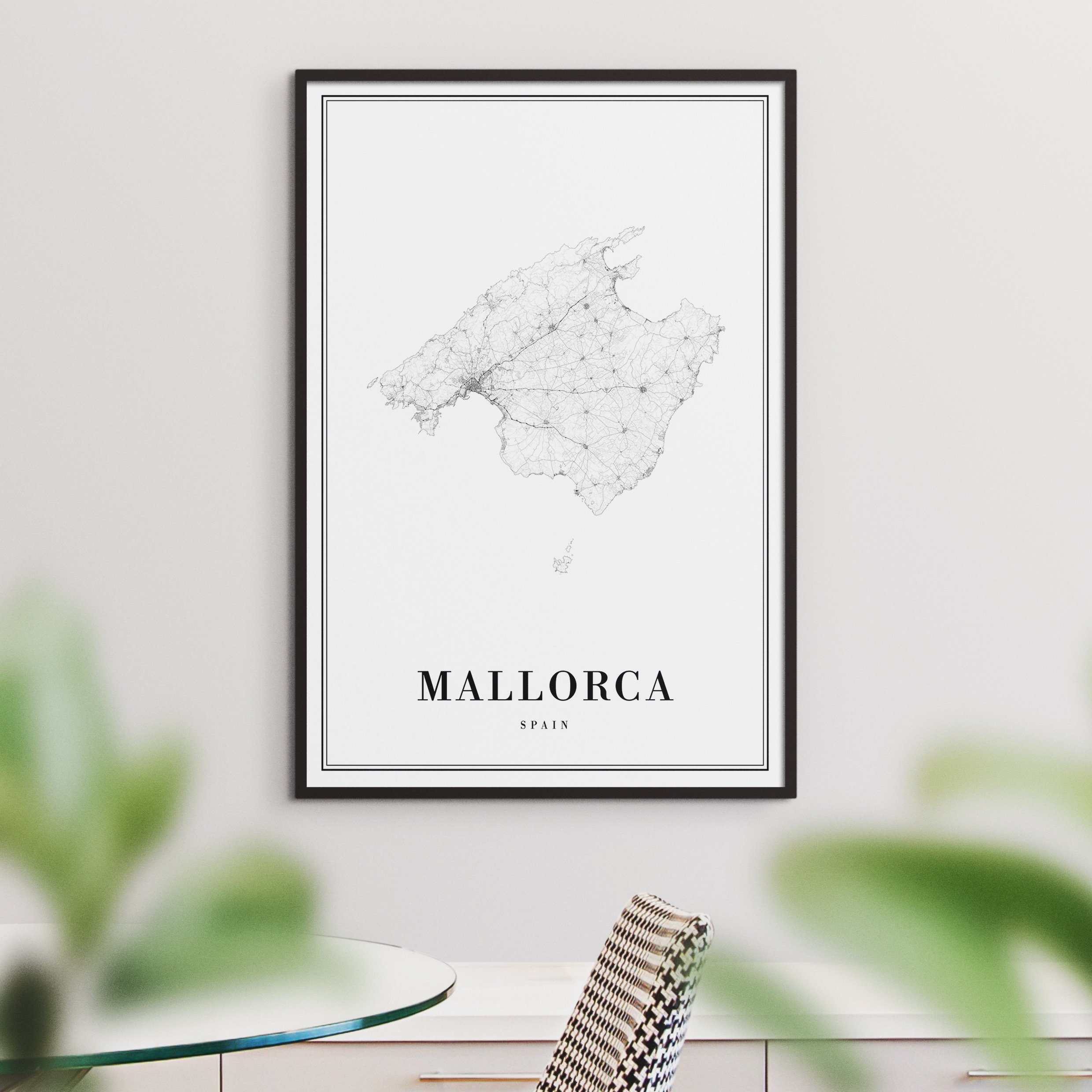 Instant Download Mallorca Spain Map Print Mallorca Map Poster Digital ...