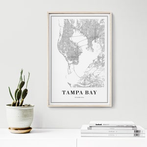 Tampa Bay Map Print, Tampa Map Poster, Download Printable Tampa Bay ...