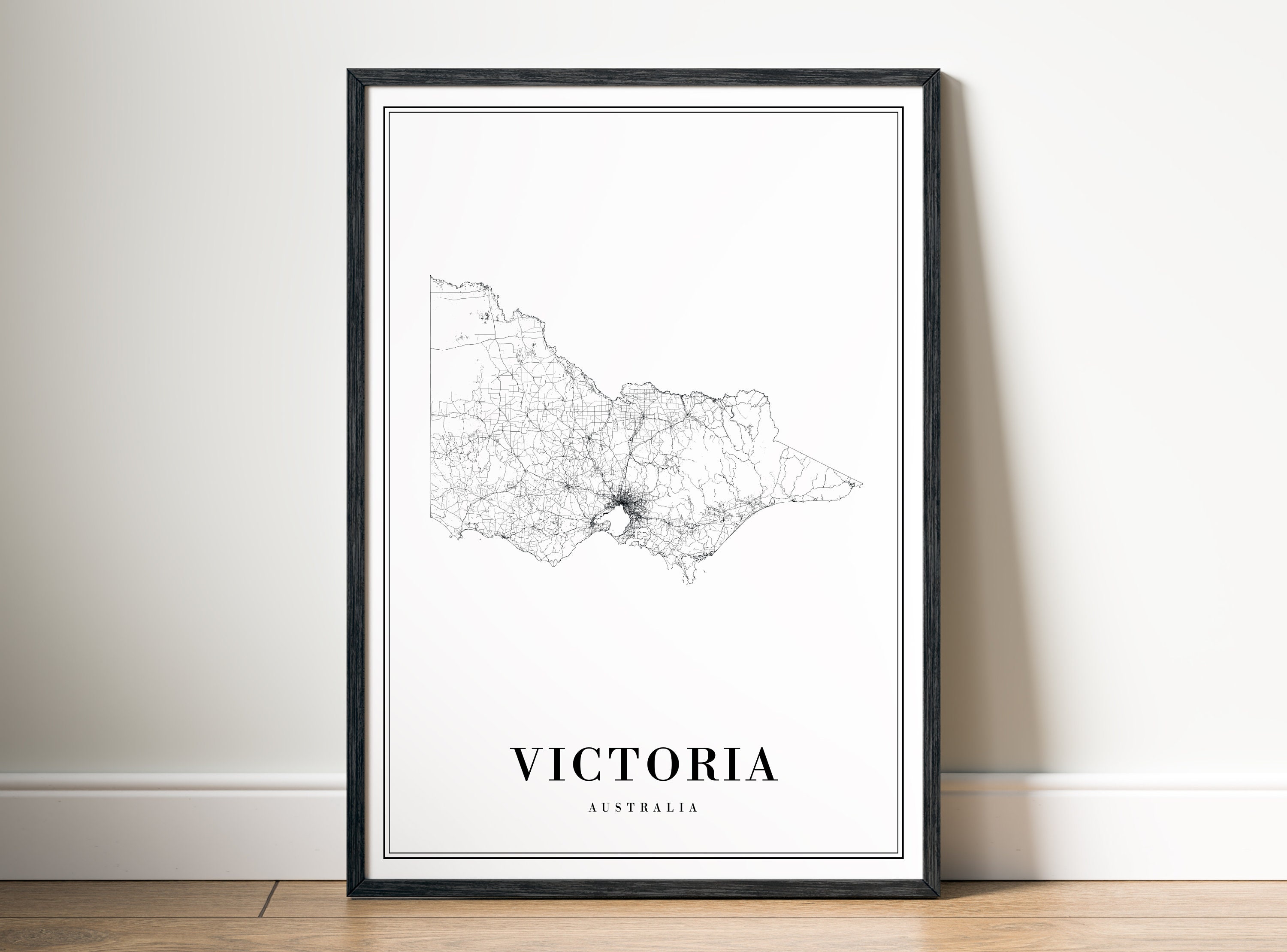 Instant Download Victoria Australia Map Road Print Victoria Poster ...