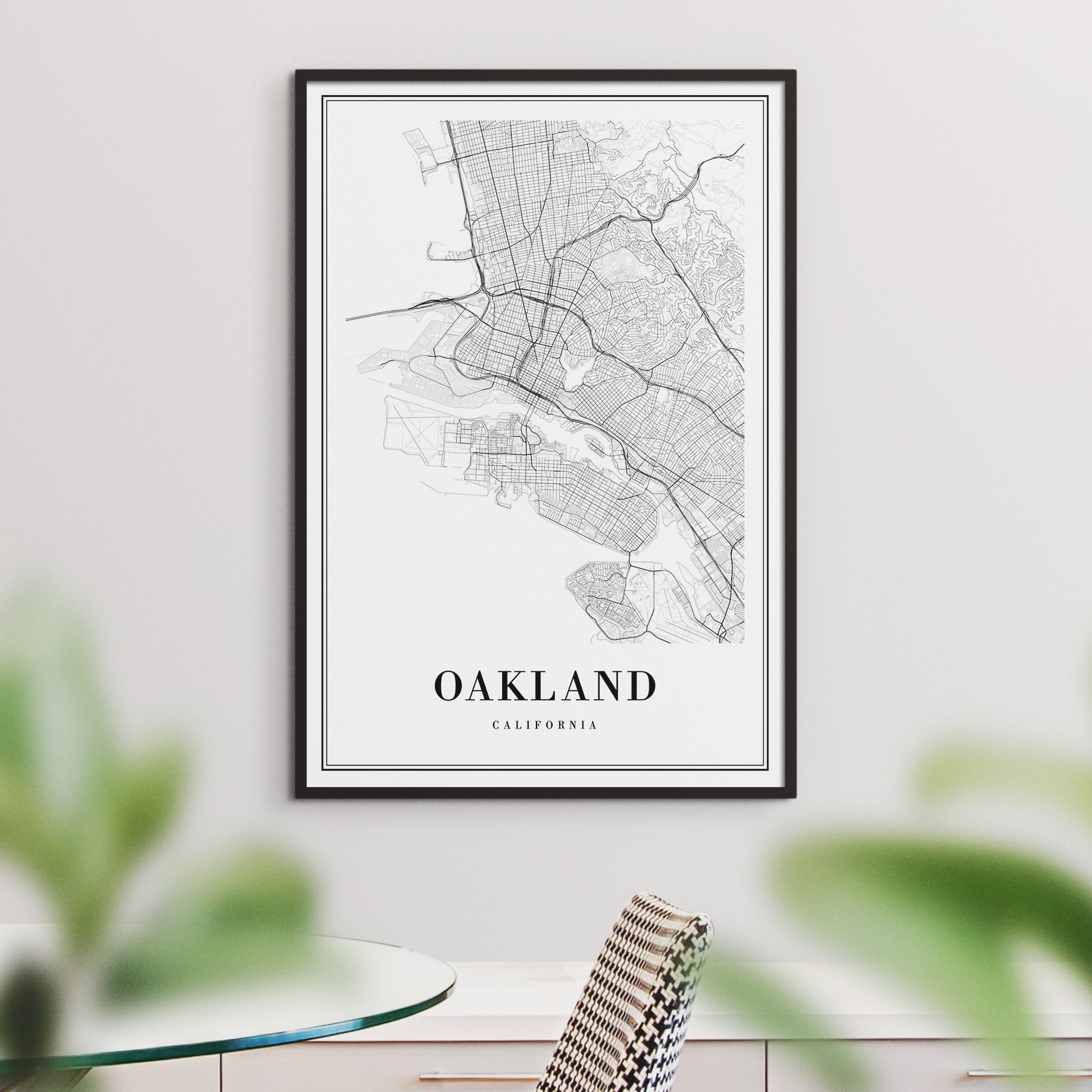 Instant Download Oakland California Map Print Oakland Poster Digital ...