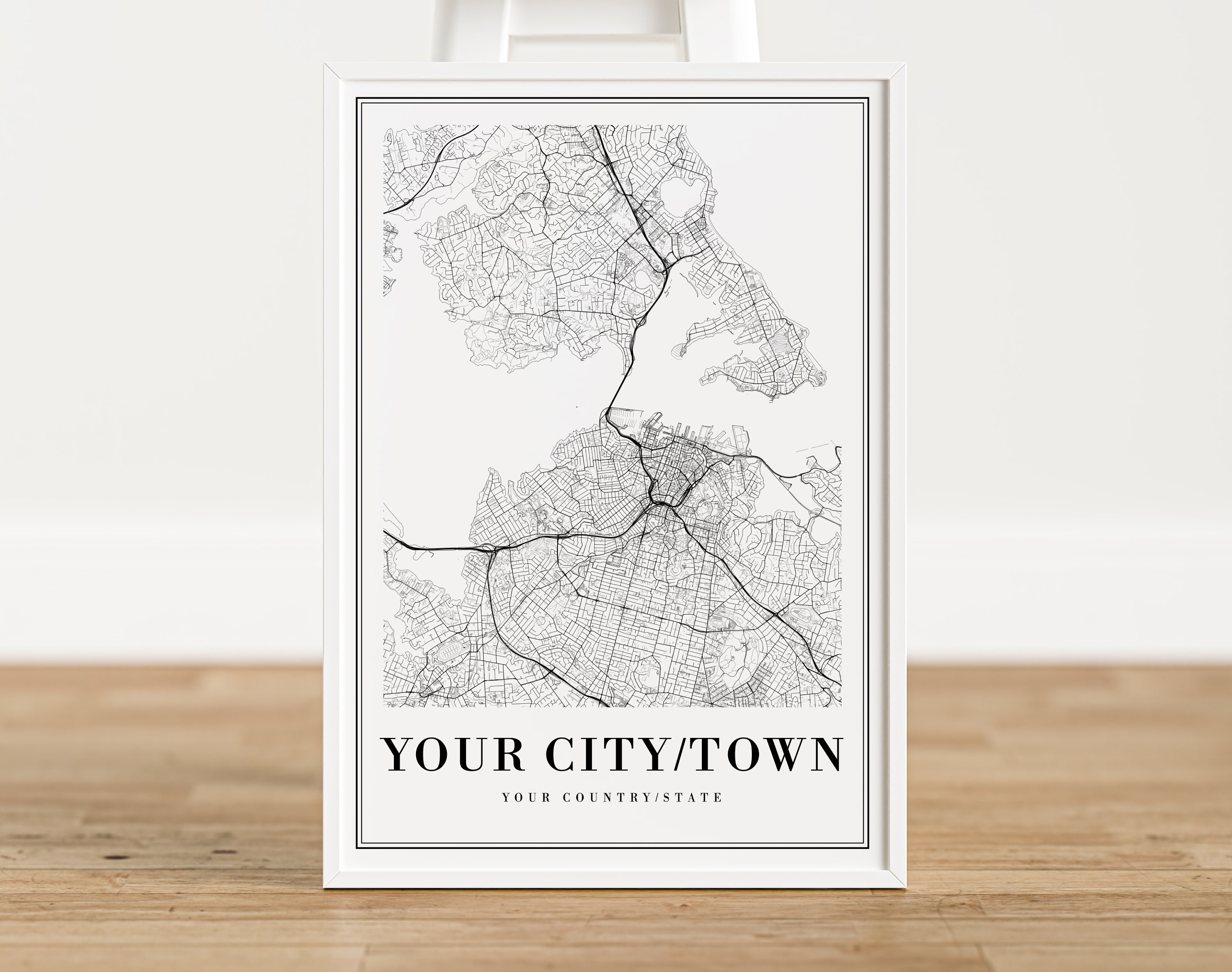 Custom City Map Printable, Personalized Map Poster, Digital Download ...