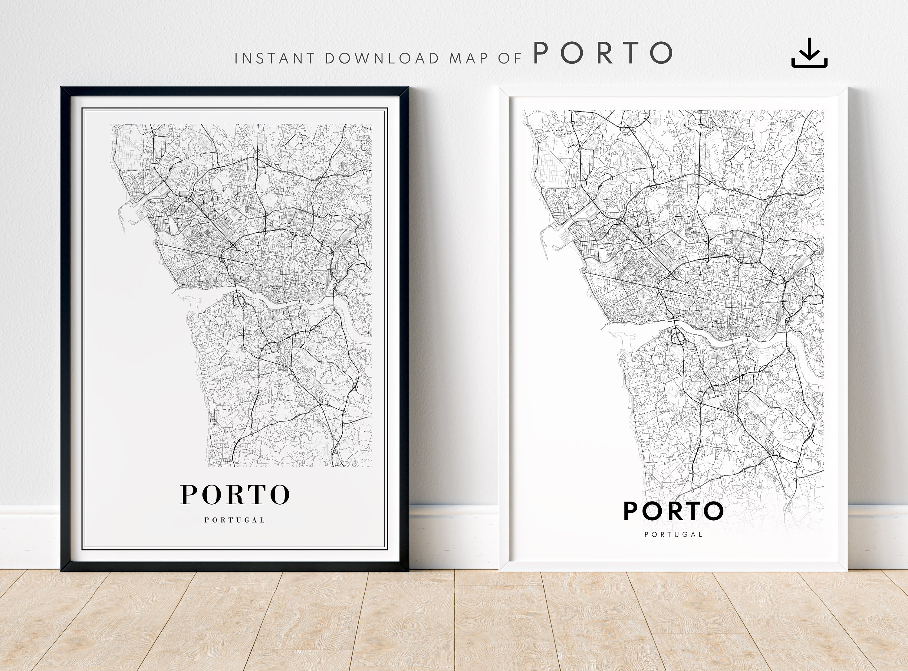 Porto Map Print, Porto Map Poster, Download Printable Porto Map ...