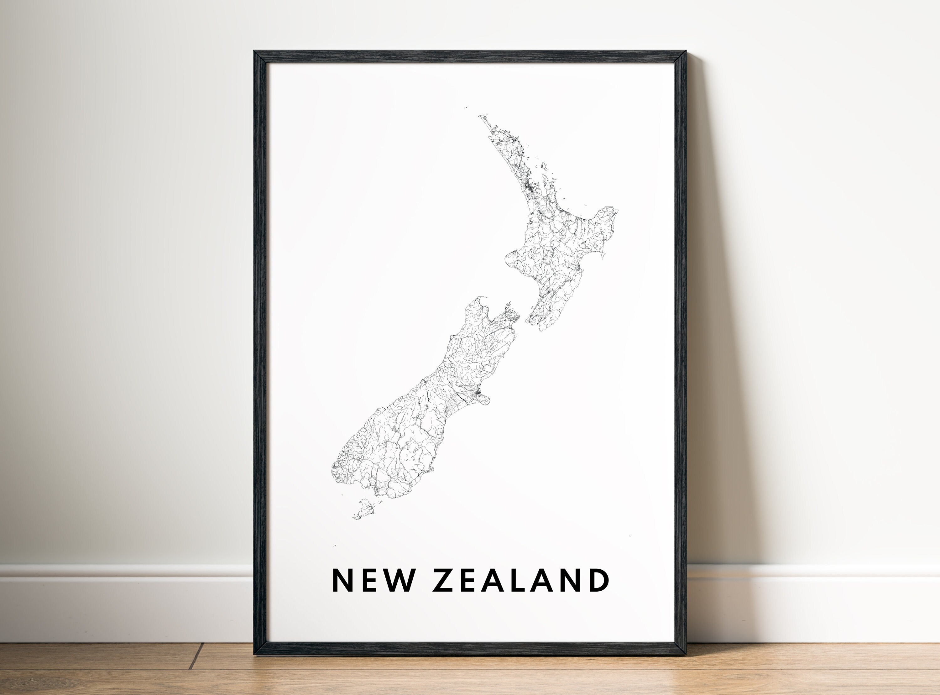 New Zealand Map Print New Zealand Map Poster Download New Zealand ...