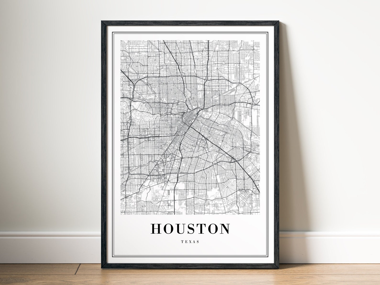Houston Map Print Houston City Map Poster Download Houston Printable ...