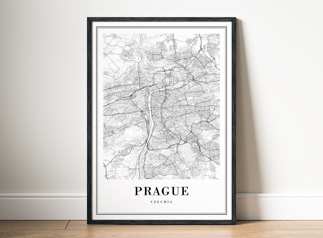 Prague Map Print Prague Czechia Map Poster Download Printable Prague ...