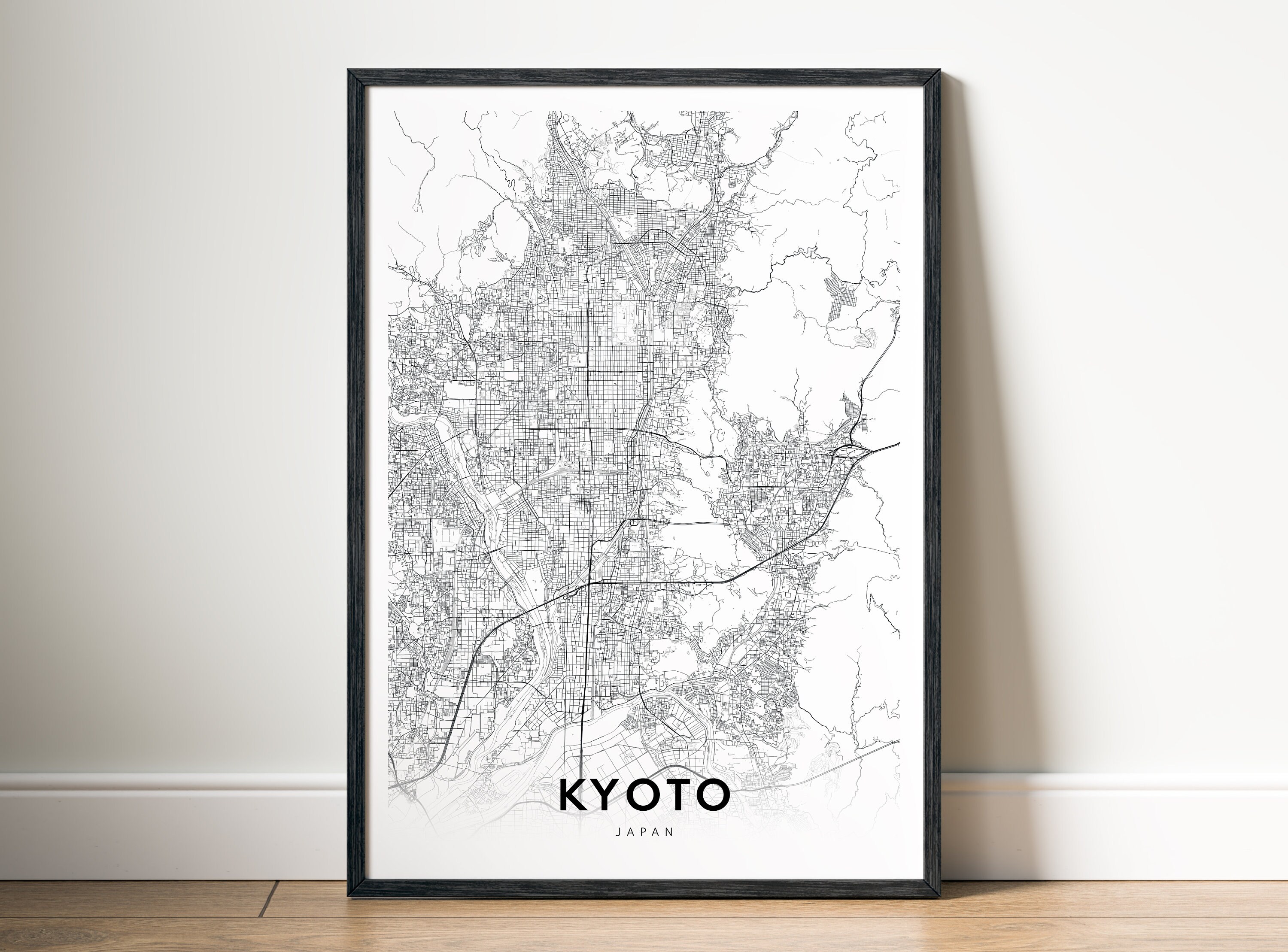 Kyoto Japan Map Print Download Kyoto Map Poster Kyoto Map Digital ...