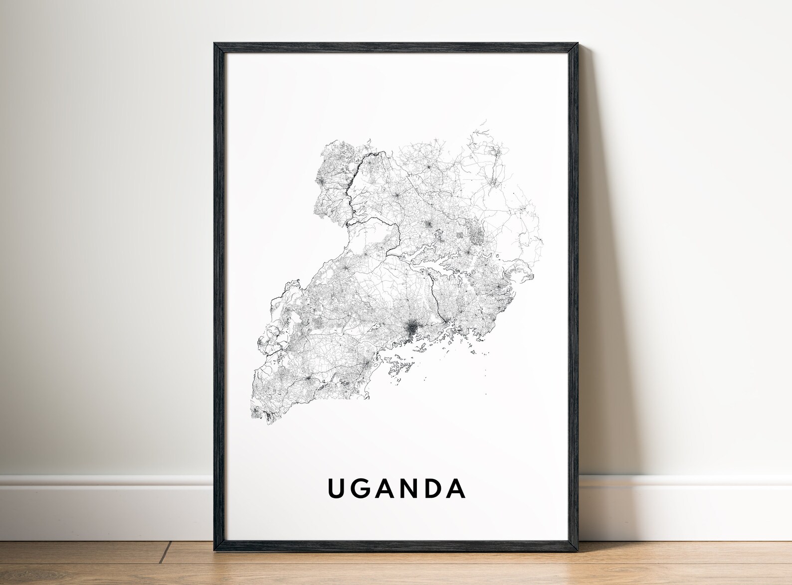 Uganda Map Print Uganda Map Poster Download Uganda Printable Digital ...