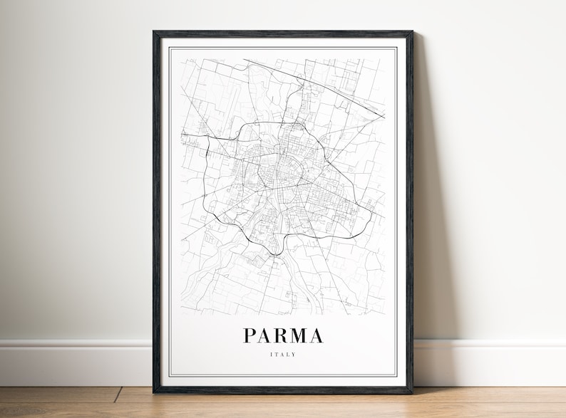 Mapa de Parma para imprimir en formato digital. Descarga el mapa de Parma, Italia. Póster. Mapa ...