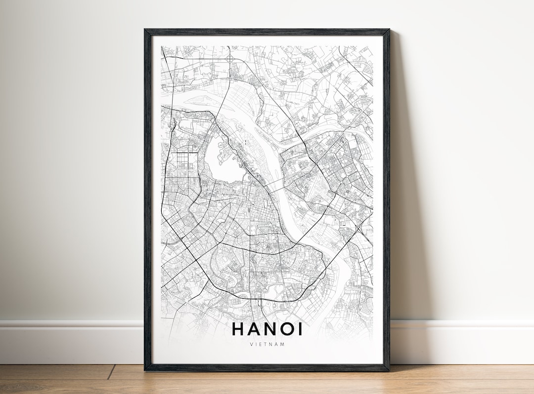 Hanoi Map Print Hanoi Vietnam Map Poster Download Hanoi Printable Map ...
