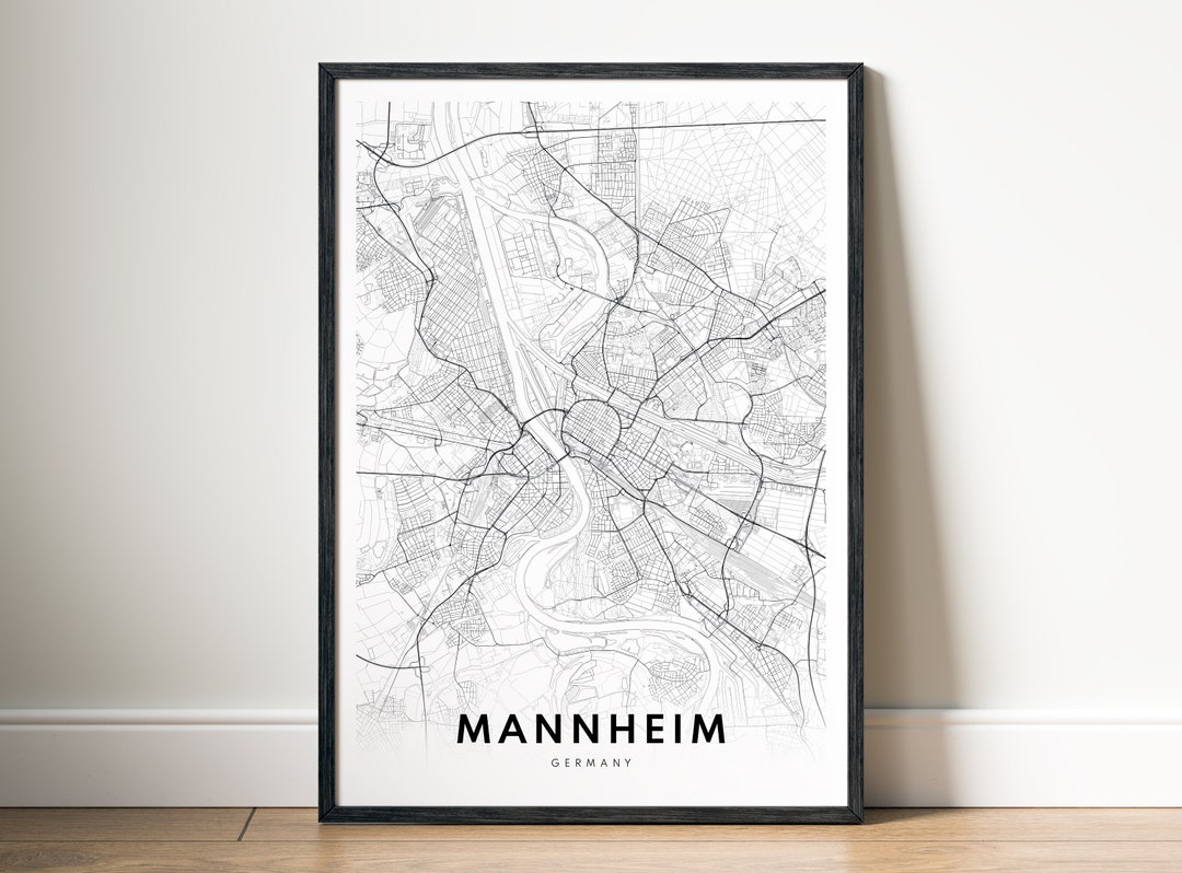 Mannheim Map Print, Mannheim Germany Map Poster, Mannheim Printable Map ...