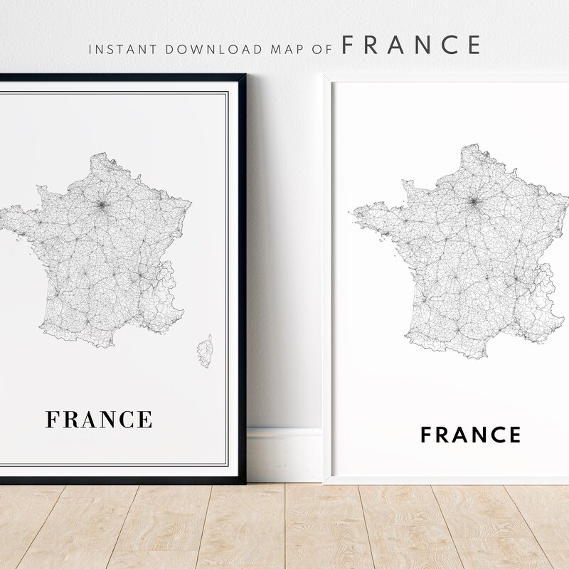 France Map Poster - Etsy