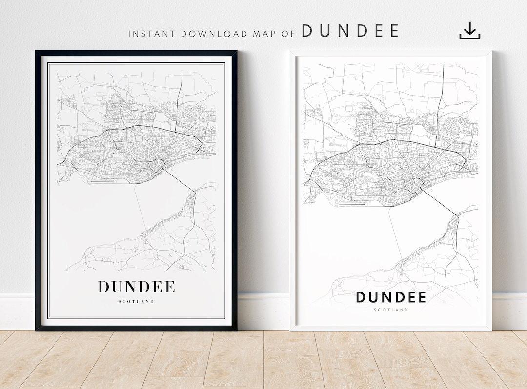 Instant Download Dundee Map Print Dundee Scotland Map Poster Digital ...