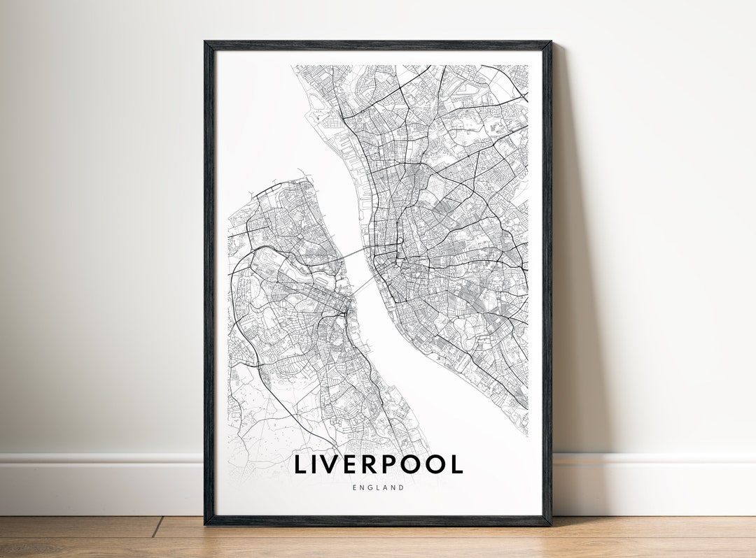 Instant Download Liverpool Map Print Liverpool England Map Poster ...
