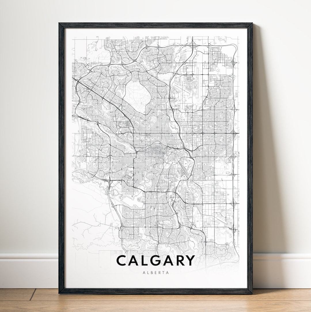 Sofortiger Download Calgary Alberta Karte Druck Calgary Poster Digitale ...