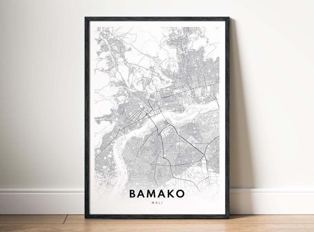 Bamako Map Print Bamako Mali Map Poster Download Bamako Printable Map ...