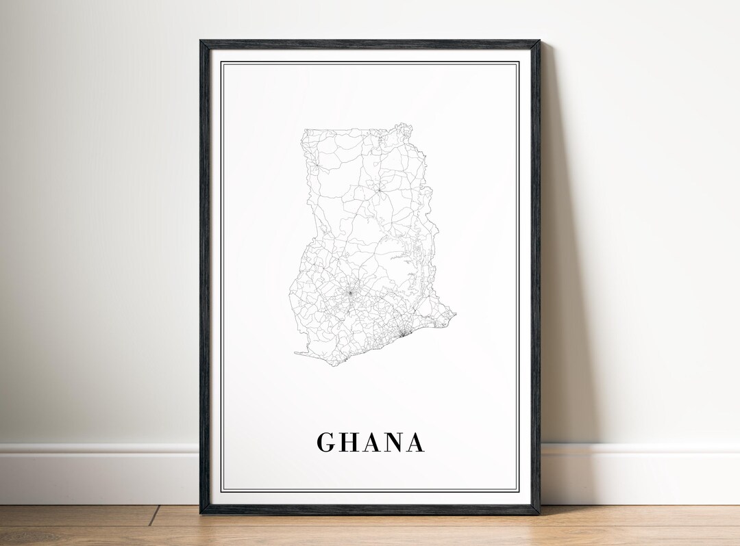 Ghana Map Print Country Ghana Map Poster Download Ghana Printable Map ...