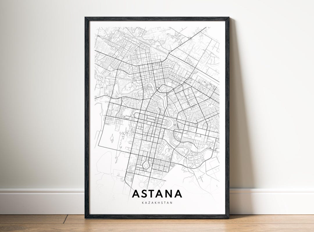 Astana City Map Poster | Digital Download | Printable Astana Kazakhstan ...