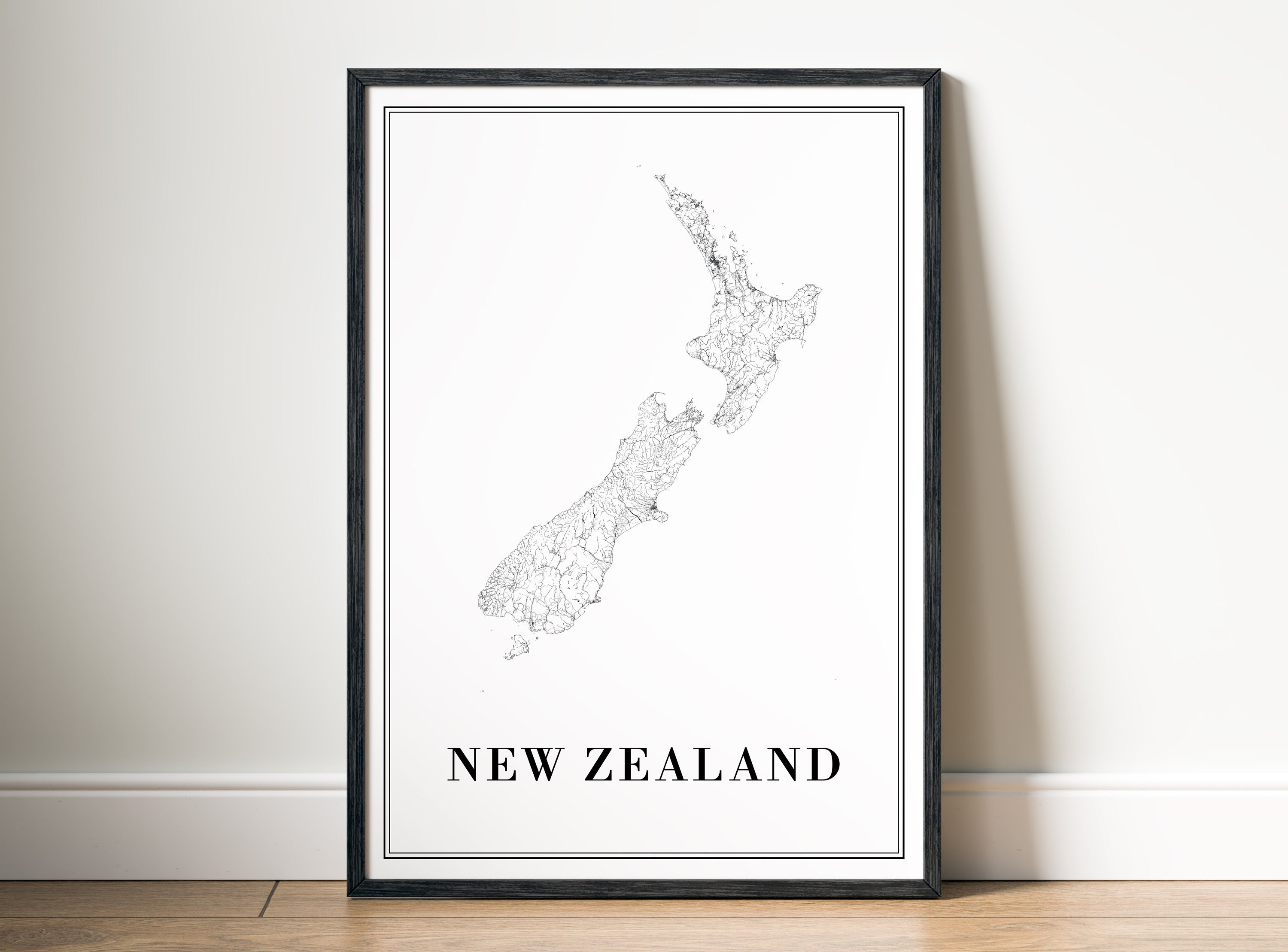 New Zealand Map Print New Zealand Map Poster Download New Zealand ...