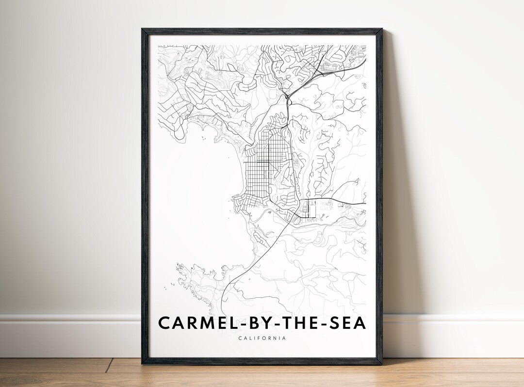Carmel CA Map Print Carmel by the Sea California Map Poster Carmel ...