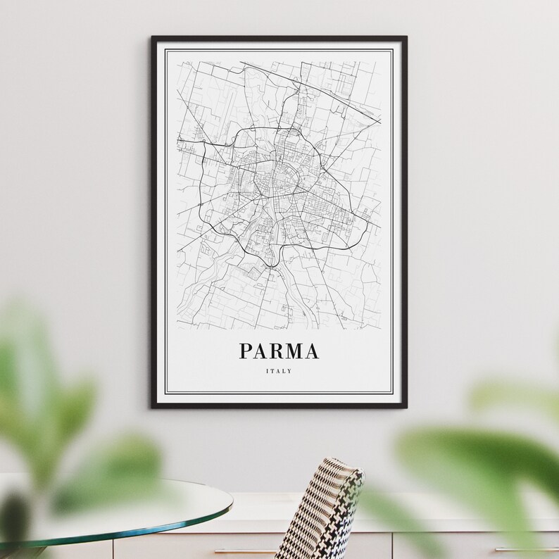 Mapa de Parma para imprimir Descargar póster del mapa de Parma, Italia ...