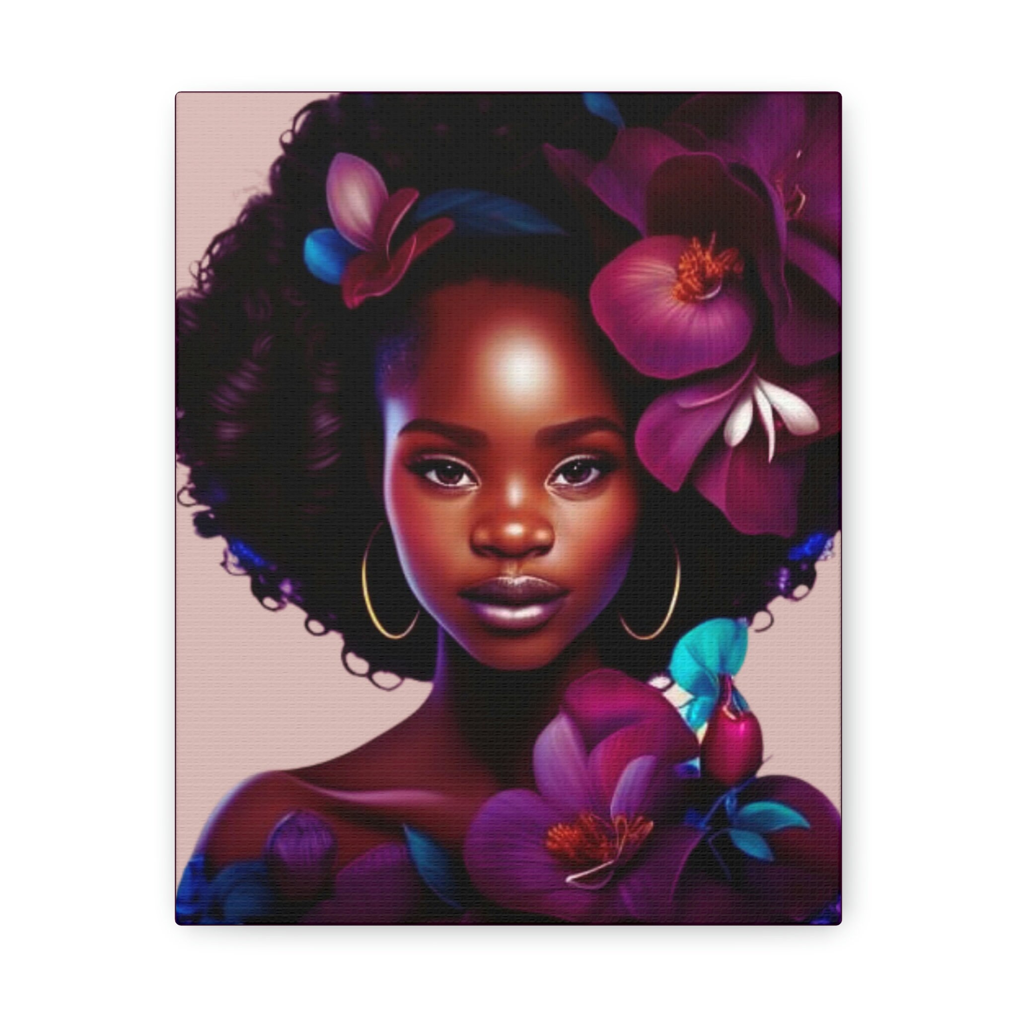 Melanin Queen Canvas Wall Art-black Woman Canvas Art-african American Wall Art-black Art Print ...