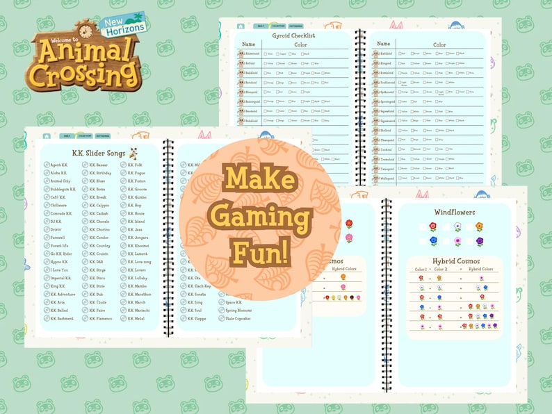 Animal Crossing: New Horizons Planner, Checklist, Digital Planner, Blue ...
