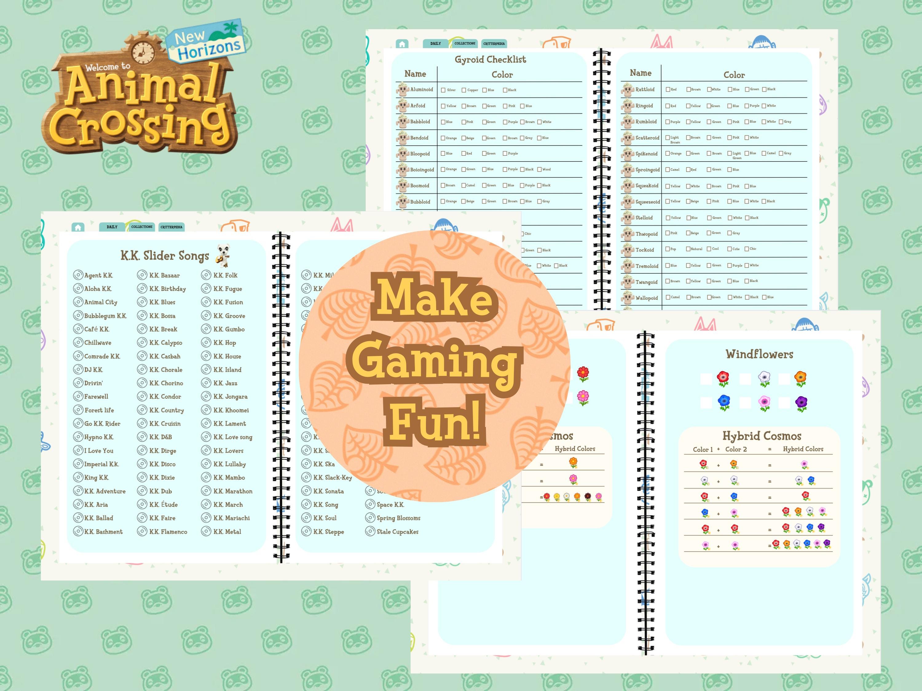 Animal Crossing: New Horizons Planner, Checklist, Digital Planner, Blue ...