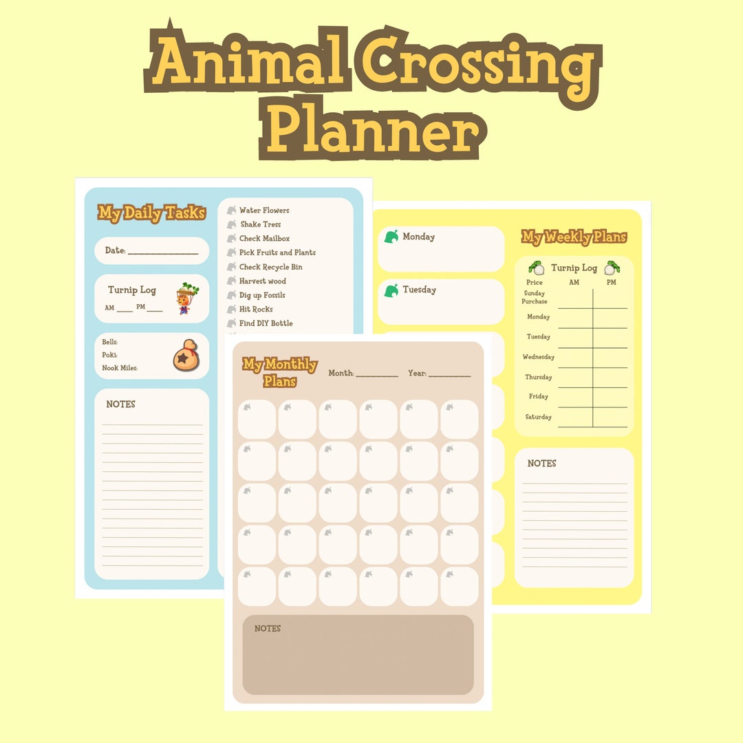 Animal Crossing: New Horizons Planner, Checklist, Digital Planner ...