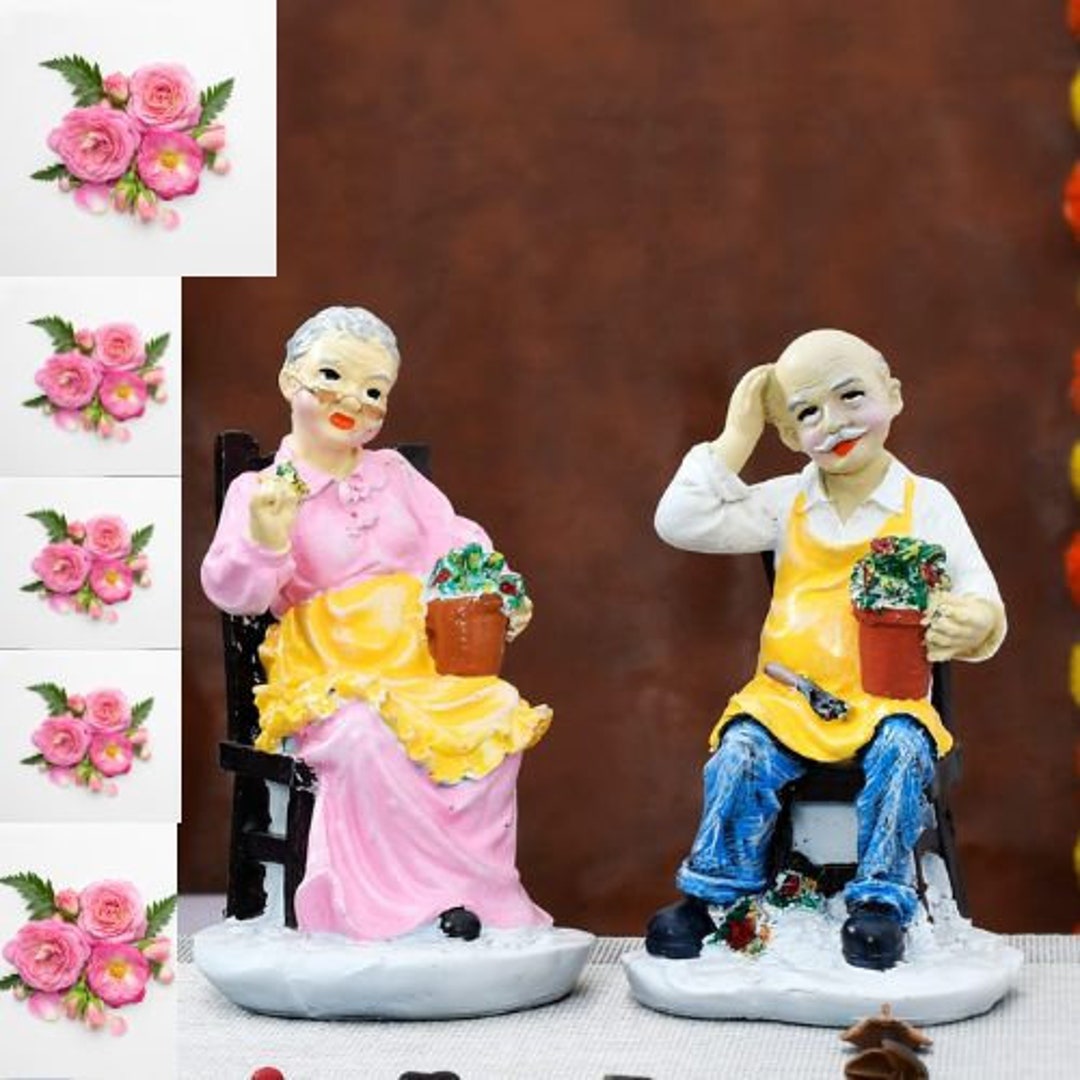 Hand Crafted Dada Dadi Couple Statue for Home - Etsy