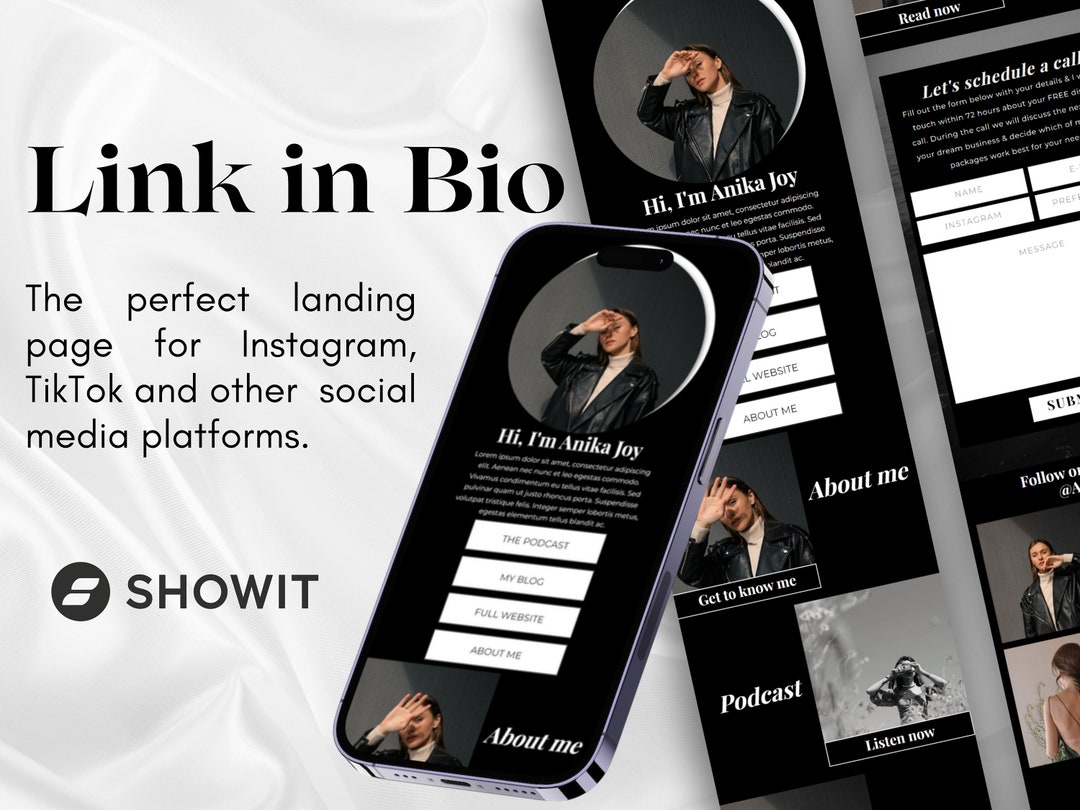Instagram Link in Bio Template | Showit Template | Engagement Instagram ...