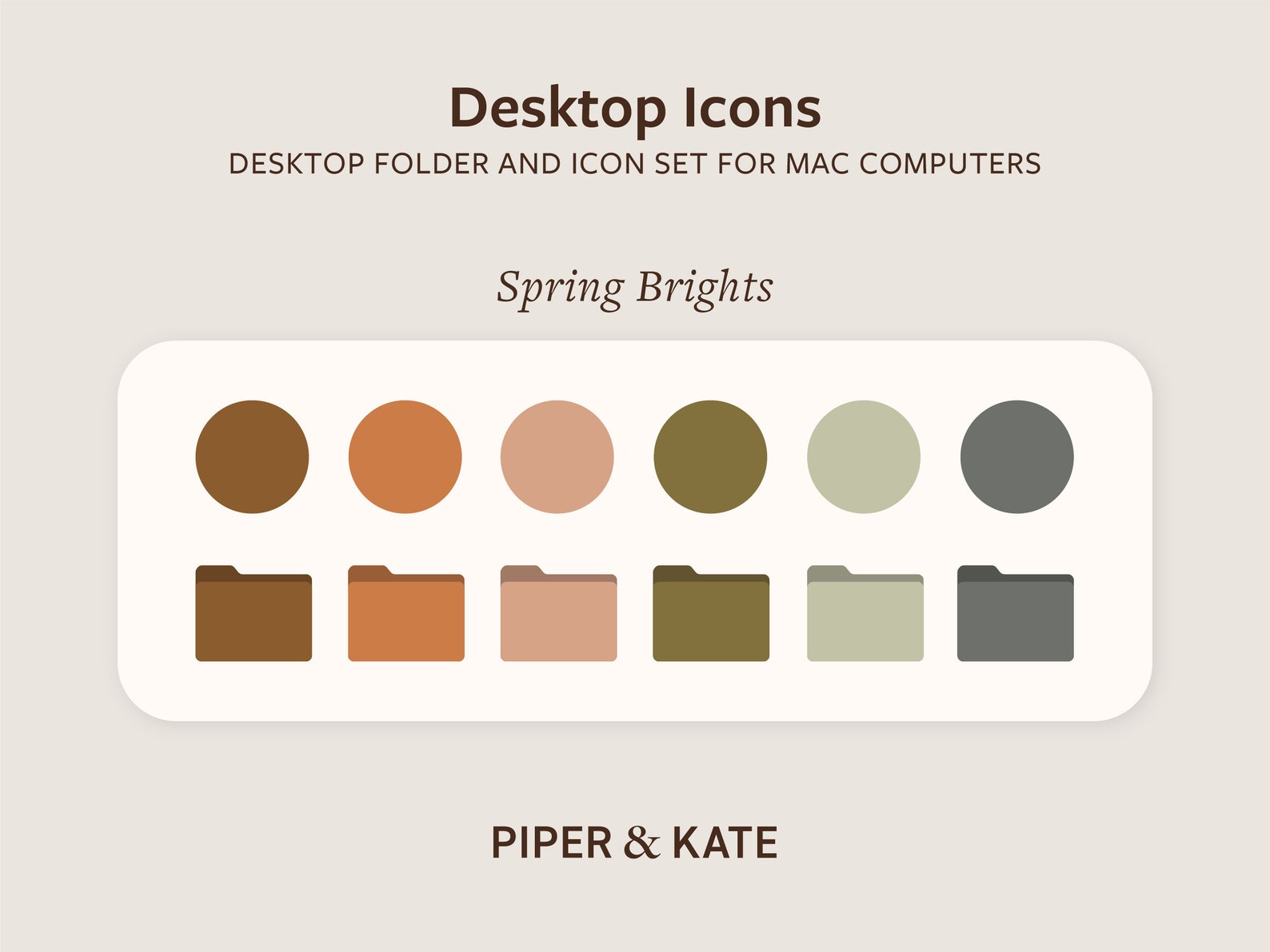 Spring Colors Desktop Folder Icons for Mac (digital Download) - Etsy