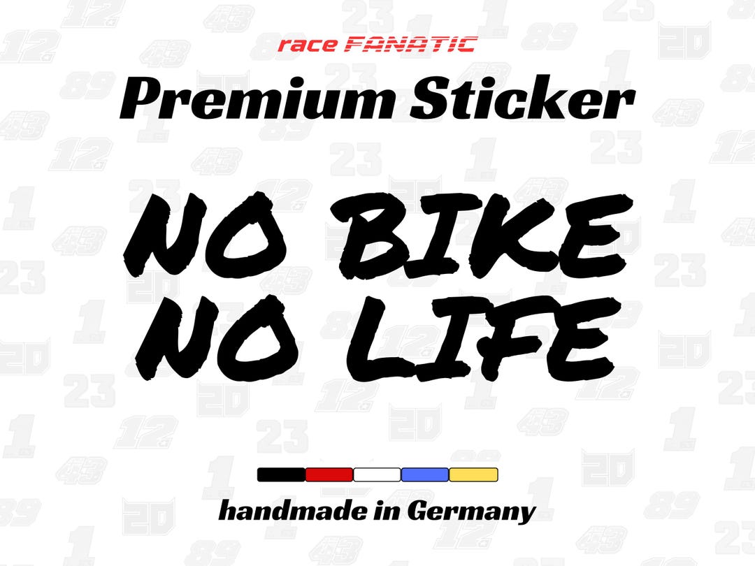 No Bike No Life Sticker – Motorcycle Stickers for Bikers - Etsy