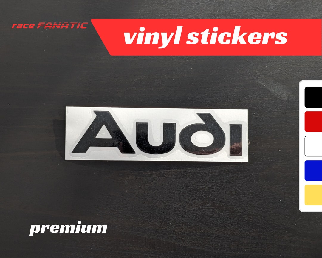 Audi Logo Sticker Vinyl Decal Motorcycle Car Font - Etsy